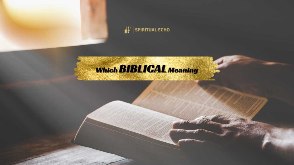 Which Biblical Meaning: Biblical Definition